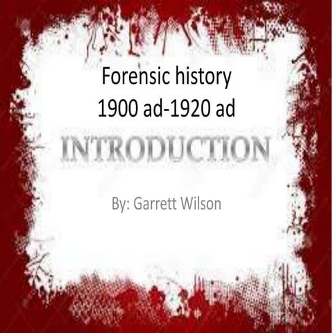 Forensic history | PPTX