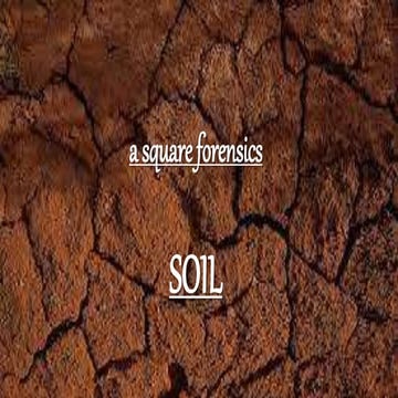 Forensic importance of soil | PPTX