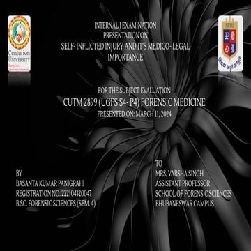 forensic medicine # SELF INFLICTED INJURY pdf | PDF