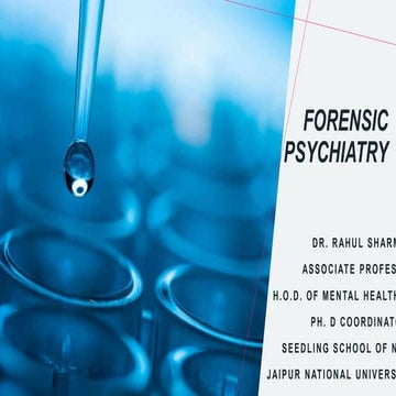 Forensic psychiatry | PPTX