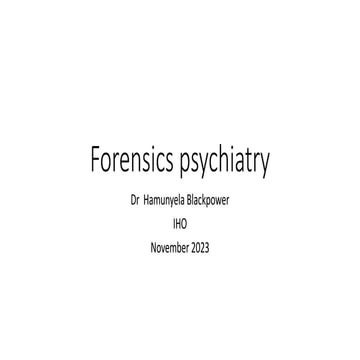 forensic psychiatry, criminal psychiatry | PPT