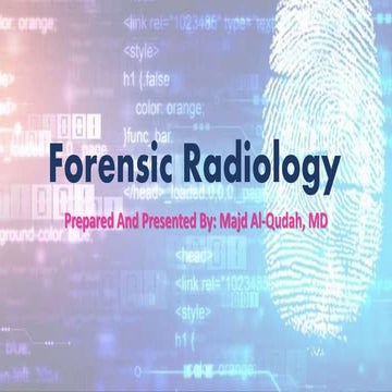 Forensic Radiology | PPTX