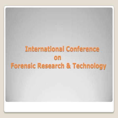 Forensic Research - 2012 | PPTX