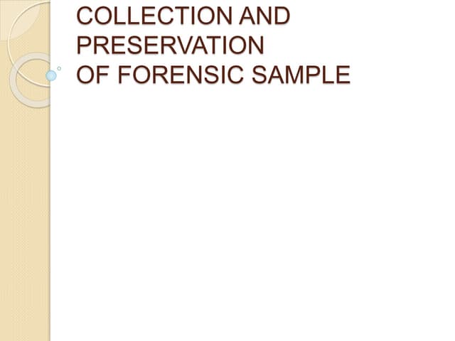 CSI and Evidence Collection | PPTX