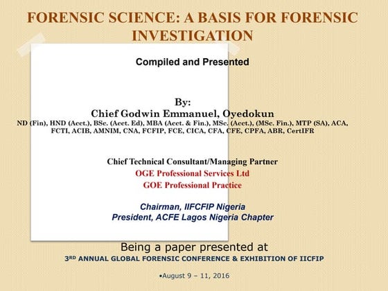 Introduction to forensic science | PPTX