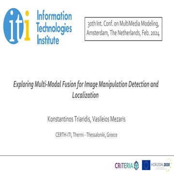 Multi-Modal Fusion for Image Manipulation Detection and Localization | PPTX