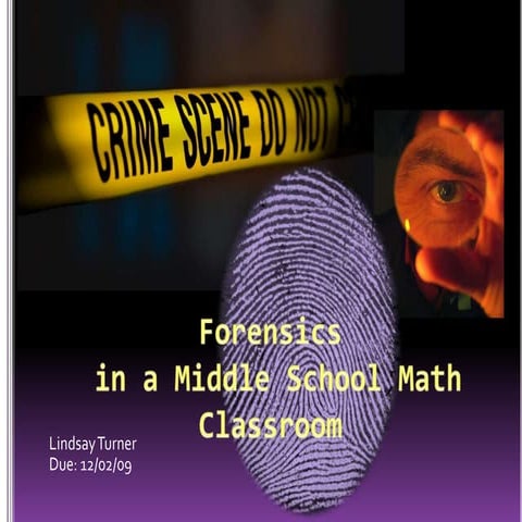 Forensics Unit Plan Presentation | PPT