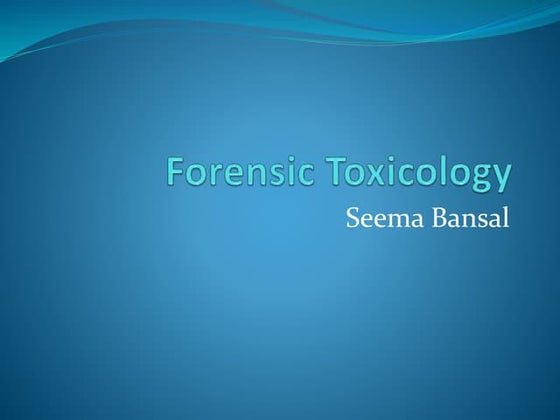 Chapter 1 forensic chemistry | PPT