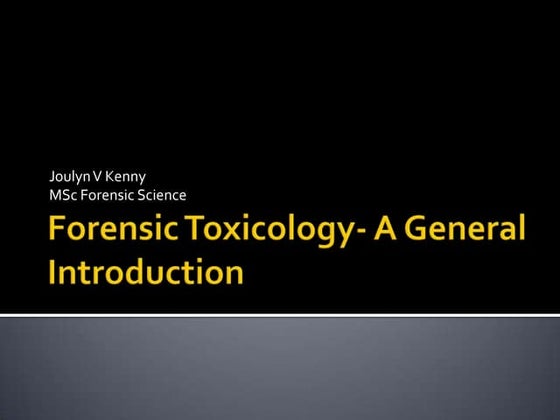 Chapter 1 forensic chemistry | PPTX