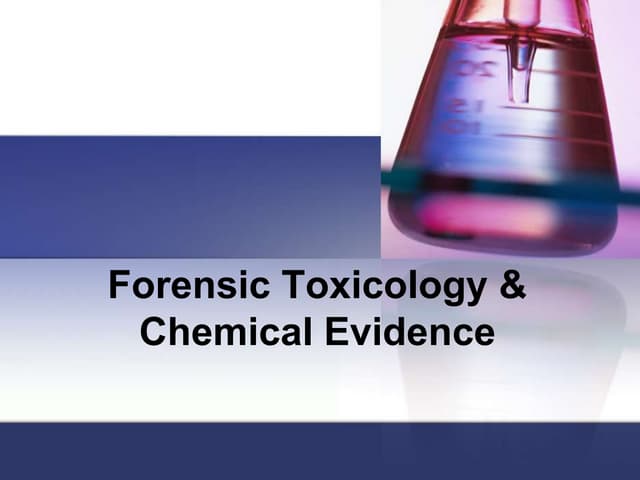 Forensic Toxicology An Introduction