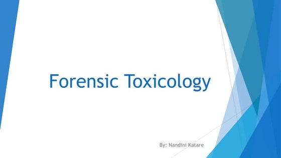 Forensic toxicology | PPT