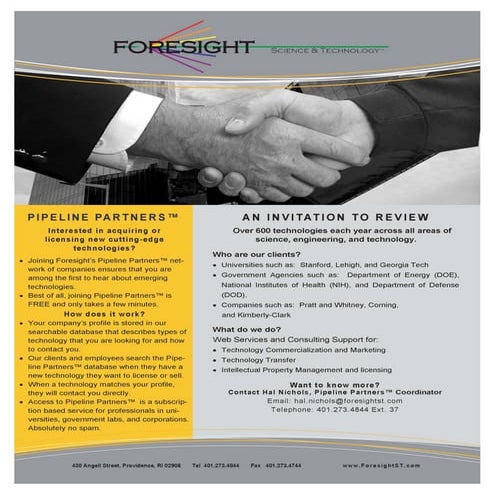Foresight science & technology