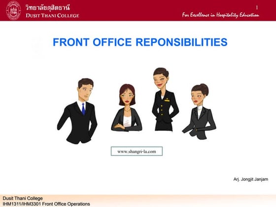 Front office department | PPTX