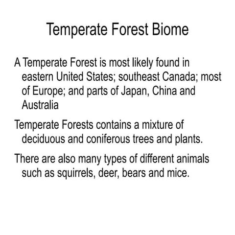 Temperate Forest Biome | ODP