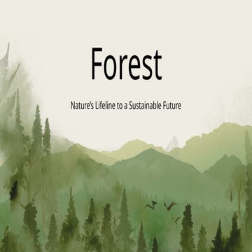 Forest Education Presentation In Green Beige Nature Watercolor Style ...