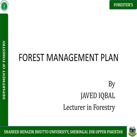 Forest management plan | PDF
