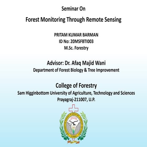 Forest Monitoring Through Remote Sensing Pptx Geography Science