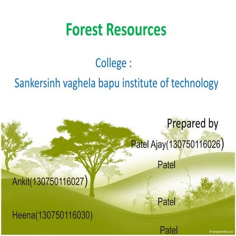 Forest resources | PPTX