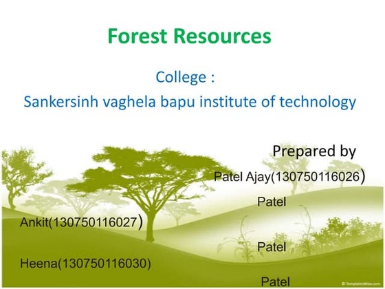 Forest resource | PPT