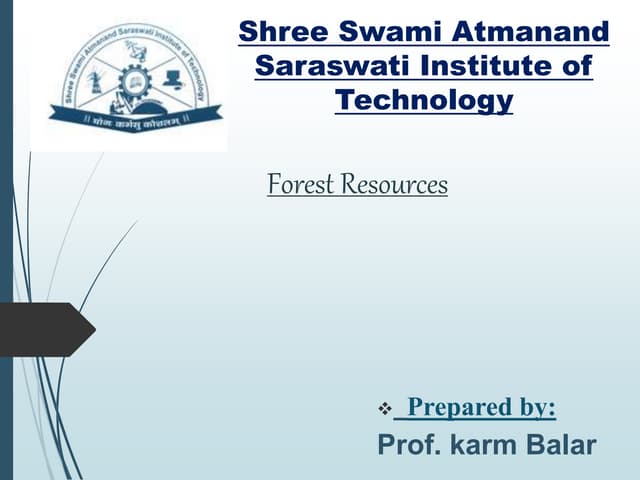 FOREST RESOURCES | PPTX