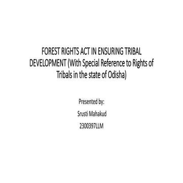 FOREST RIGHTS ACT 2006 AND PESA ACT 1996.pdf