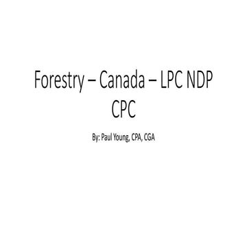 Forestry Sector - Canada | PPTX