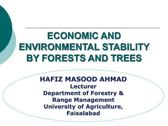 forests and trees of Pakistan some facts and figures | PDF
