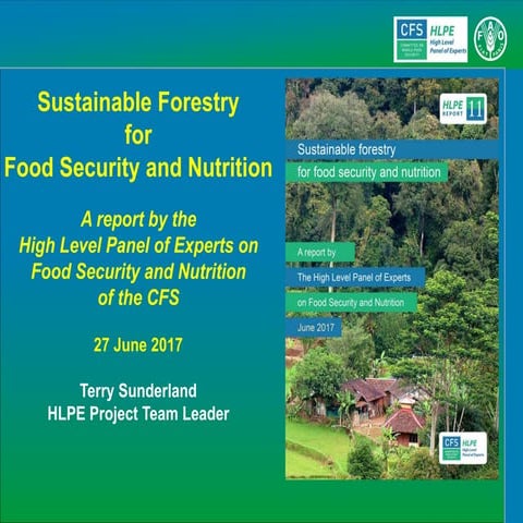Sustainable Forestry for Food Security and Nutrition | PPTX