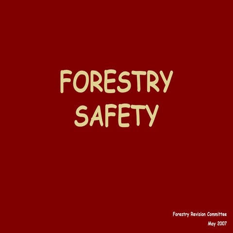 Forestry safety | PPT