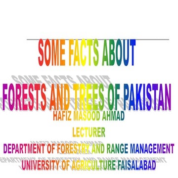 forests and trees of Pakistan some facts and figures | PDF