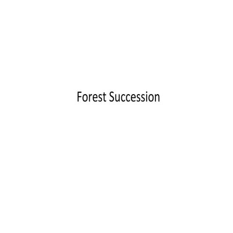 Forest succession | PPT