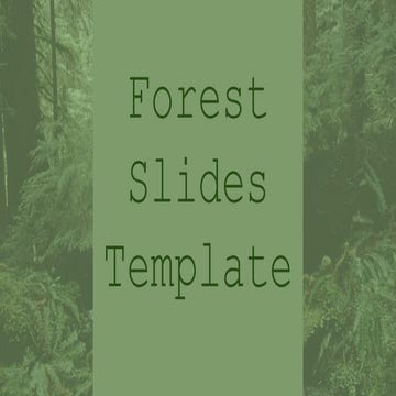 Forest Presentation Template for Google Slides | PDF | Web Design and ...