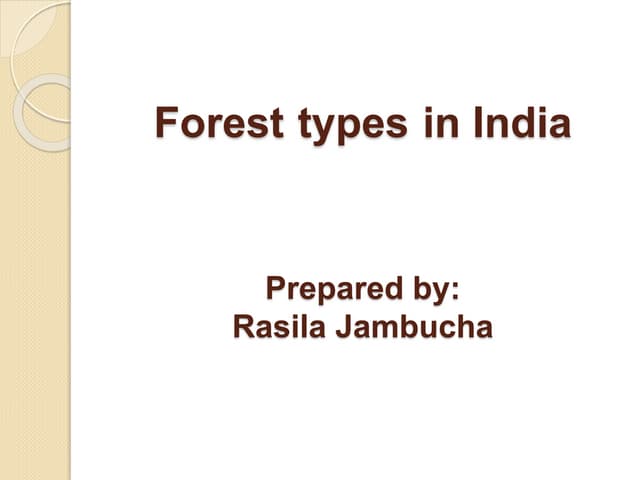 Types of Natural vegetation in India | PDF