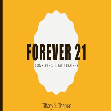 Forever 21 Digital Marketing Strategy | PPTX
