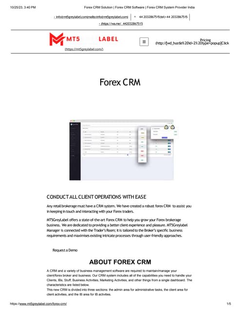Forex CRM Solution | PDF