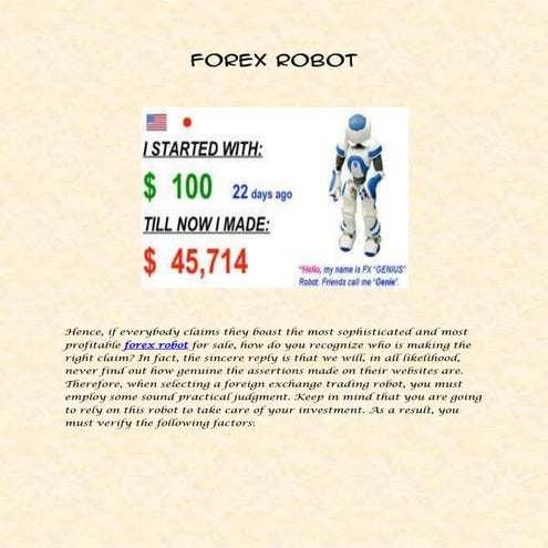 Forex Robot Pdf 