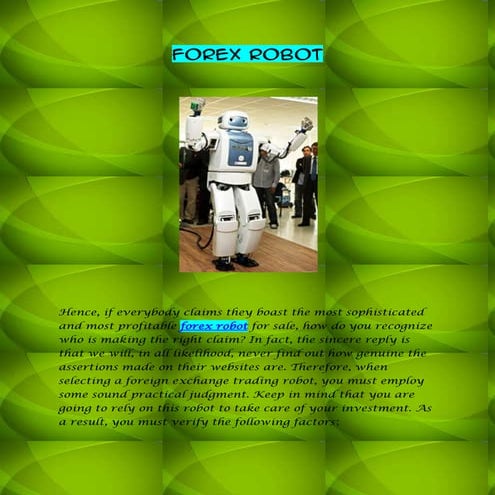 Forex robot | DOCX