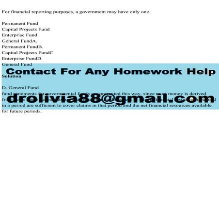 For financial reporting purposes, a government may have only one.pdf