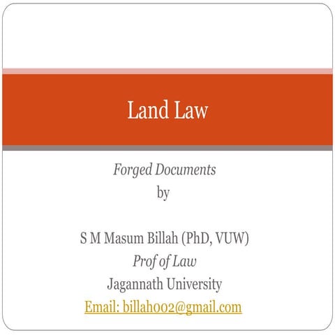 Forged-Document Land Law of Britishers.ppt