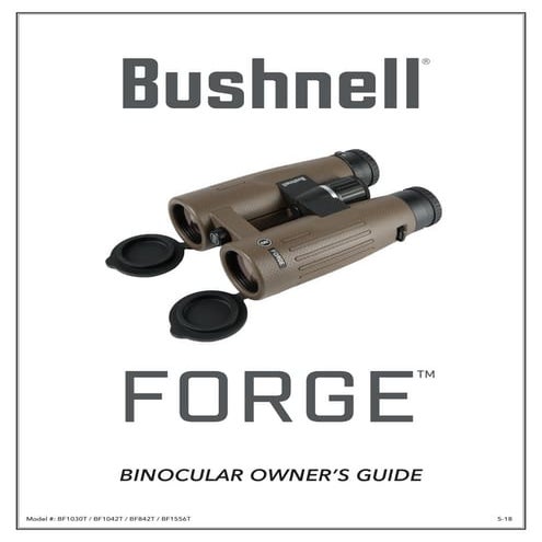 Bushnell Forge Binoculars Instruction Manual | Optics Trade | PDF