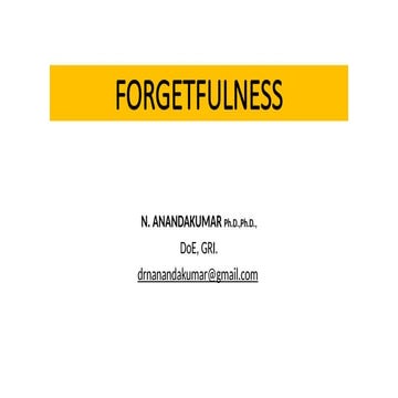 Forgetfulness-Educational Psychology (Childhood and Growing Up) | PPTX