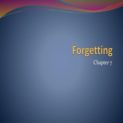 Forgetting | PPT