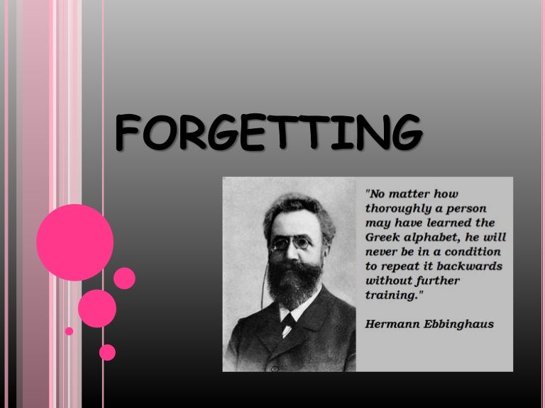 psychology of forgetting