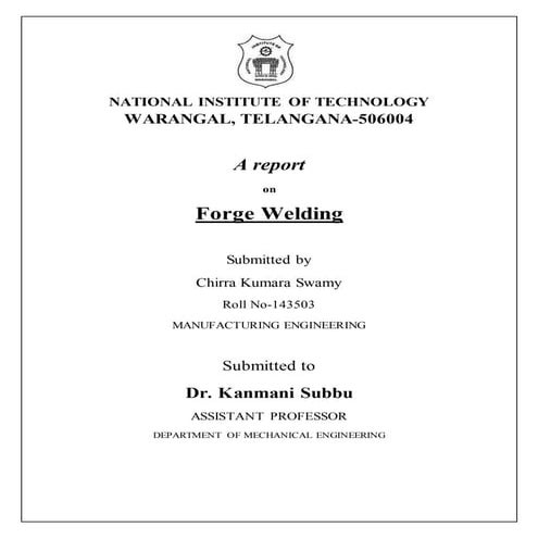 Forge welding | DOCX