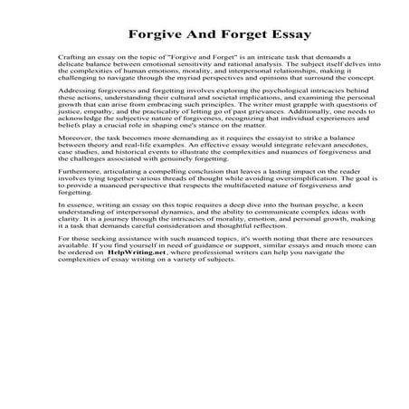 Forgive And Forget Essay.pdf