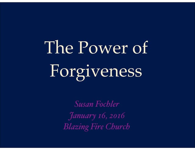 Forgiveness Presentation | PPTX