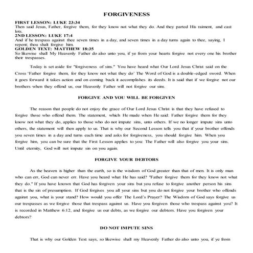 Forgiveness | DOCX