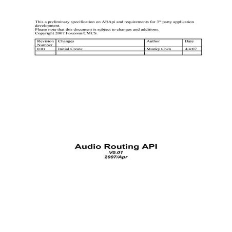 For HP Audio Routing API design document | PDF