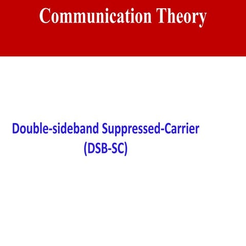 Double Sideband Suppressed Carrier Dsb Sc Pptx Technology And Computing