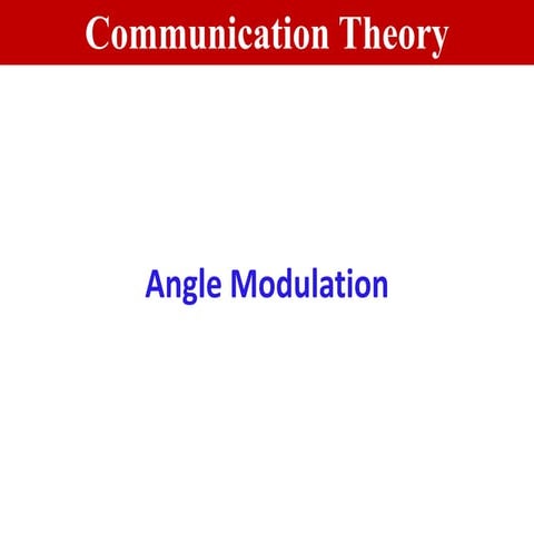 Angle Modulation Pptx Computer Networking Computing